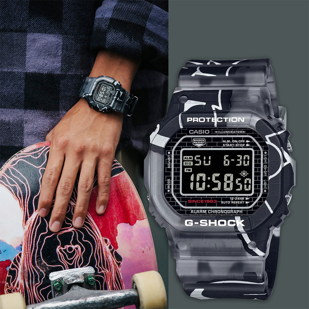 CASIO 卡西歐 G-SHOCK 原創塗鴉藝術手錶 DW-5000SS-1 | 誠品線上