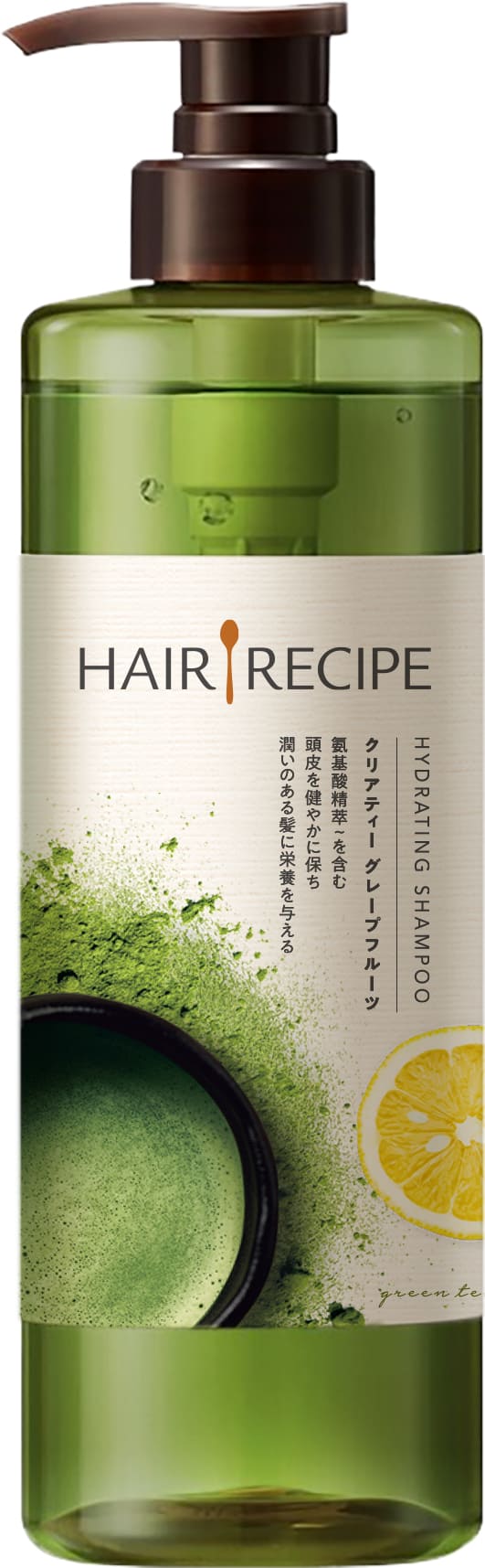 髪的食譜HAIR RECIPE 530ML 綠茶柚子淨油保濕水感洗髮露 | 誠品線上
