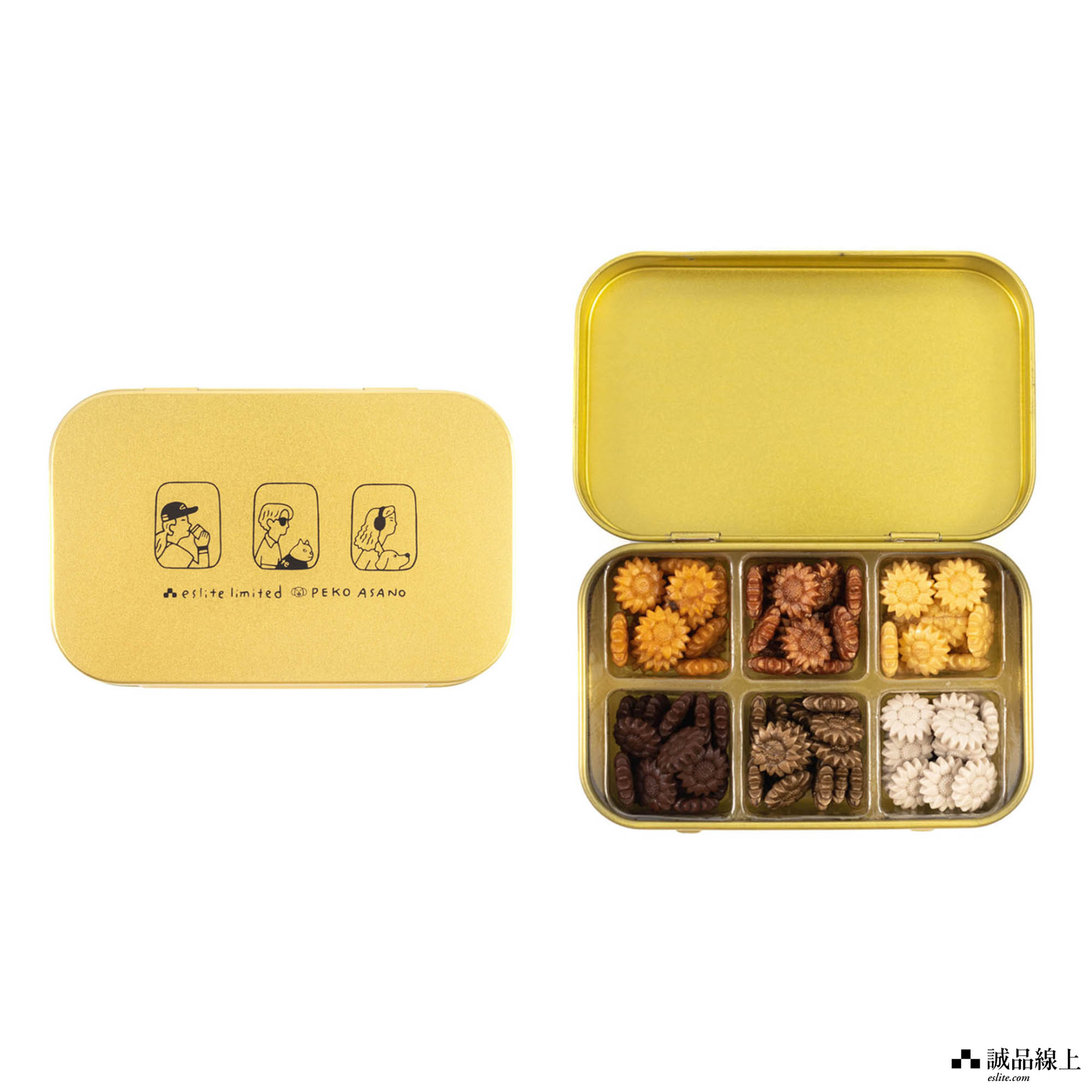 【誠品限定】朝野Peko X HAPPYMT蠟粒盒 金 可可色系限定 | 誠品線上