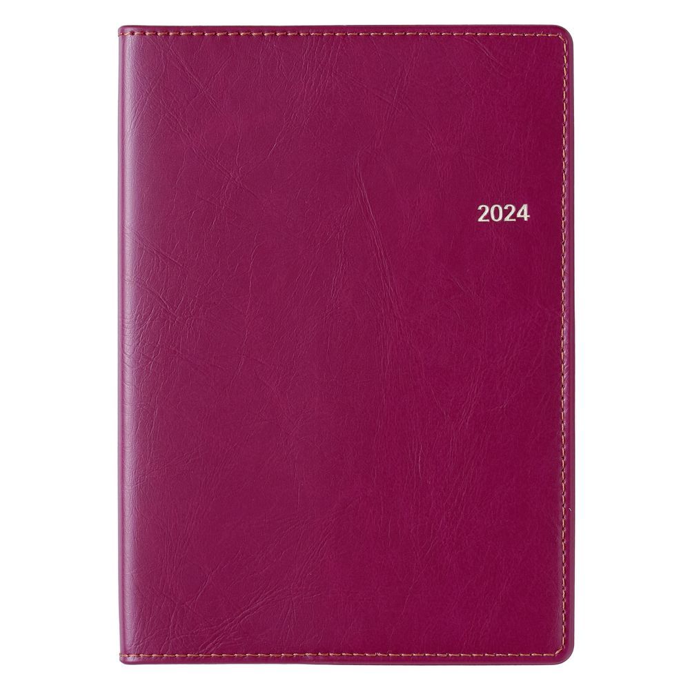 2024 日本 NOLTY 日誌 A6 月間日曆 週間Left記事 酒紅色 | 誠品線上