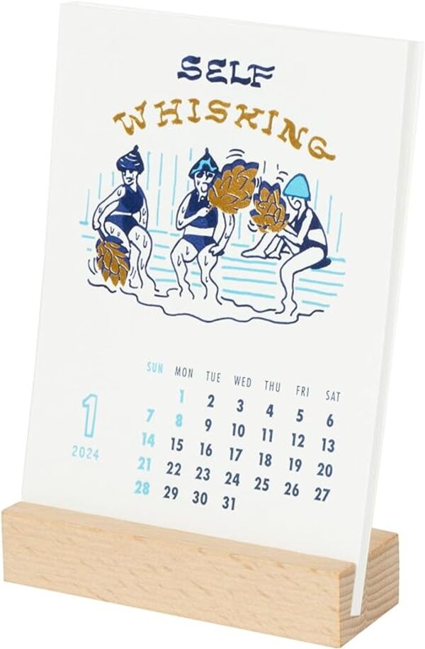 2024 日本 Greeting Life 站立式木座桌曆 Chalkboy | 誠品線上