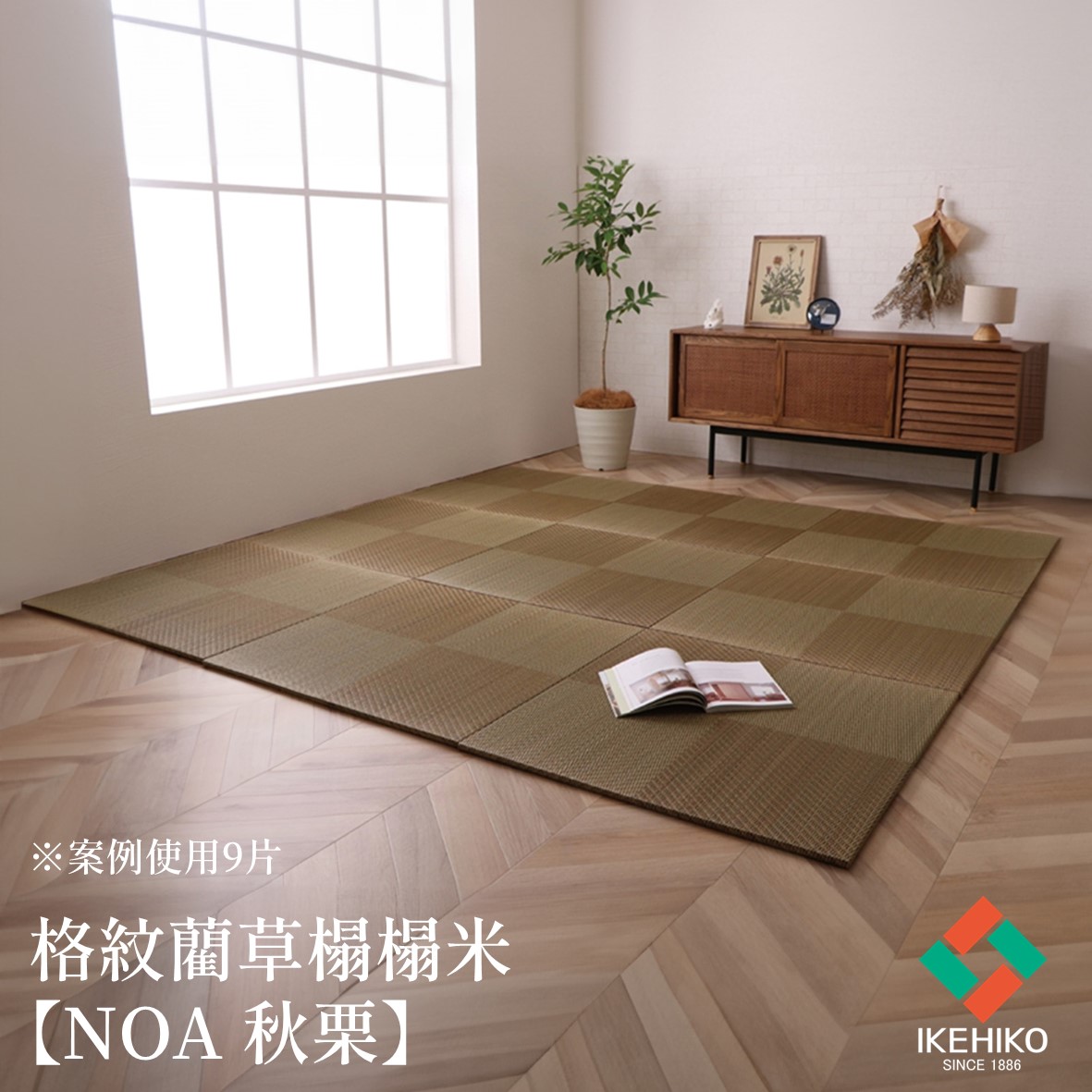 IKEHIKO 藺草榻榻米NOA 秋栗 82x82cm | 誠品線上