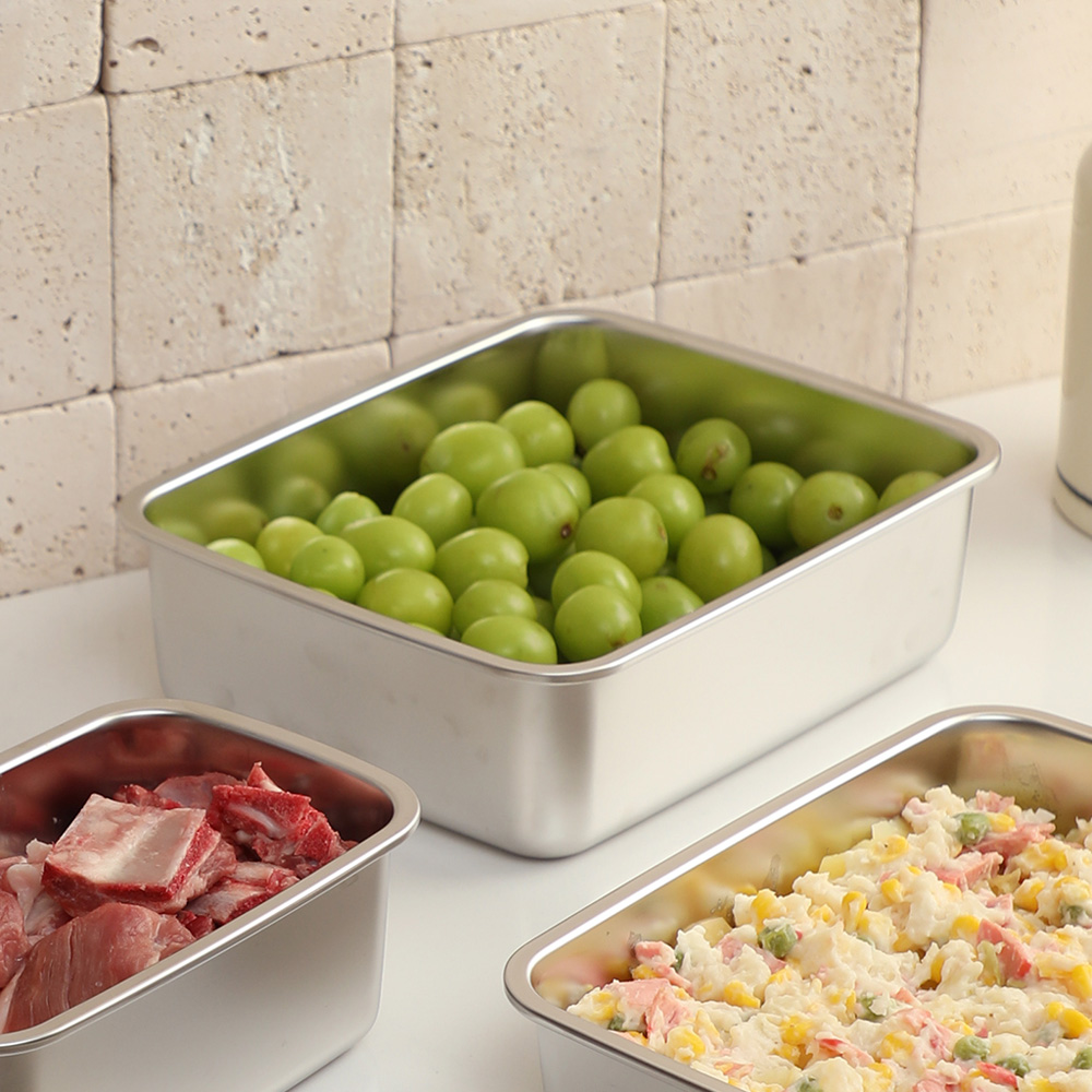 日本霜山 304不鏽鋼密封保鮮盒-2300ml-3入 | 誠品線上