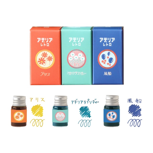 日本 RYU-RYU X ADERIA Retro 墨水組 01 3入 | 誠品線上