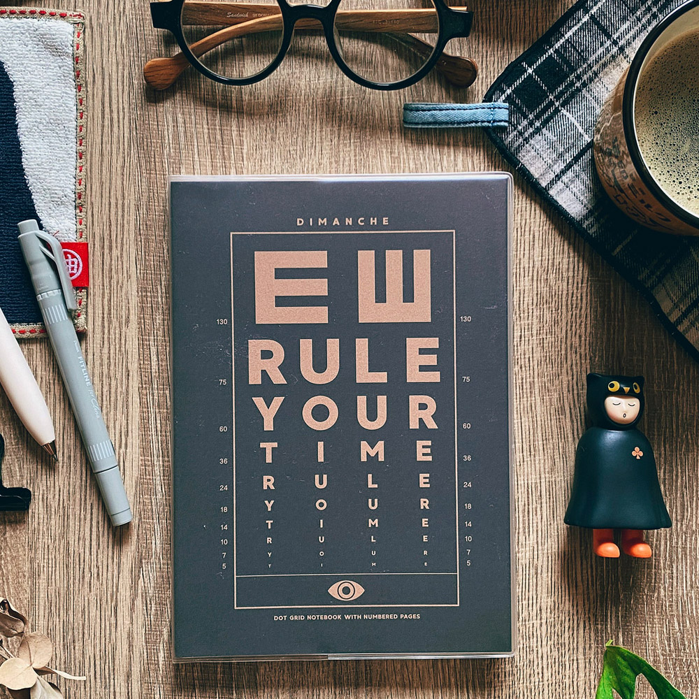 Dimanche Rule Your Time頁碼筆記本v.4 深鐵黑 | 誠品線上
