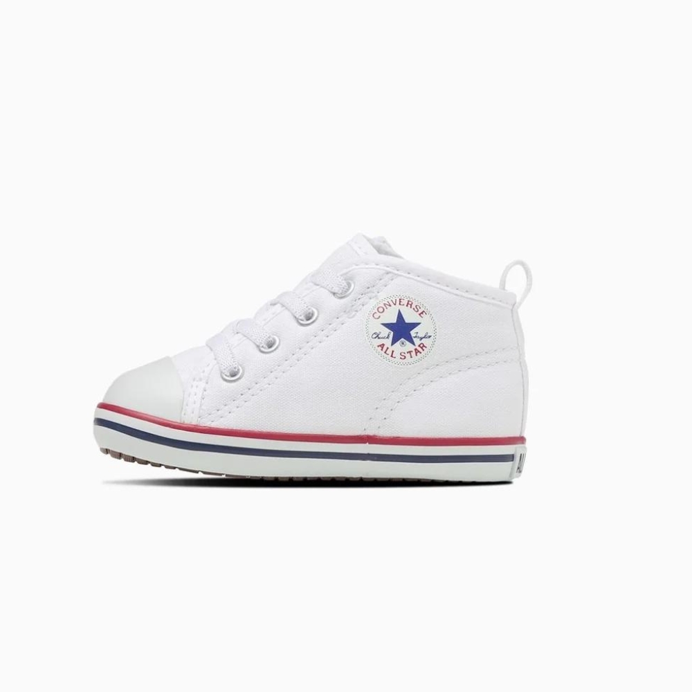 日本限定 Converse BABY ALL STAR N COLORS Z 男 女款 童鞋 小童12-15 基本款 白色紅線 14.5 cm ...