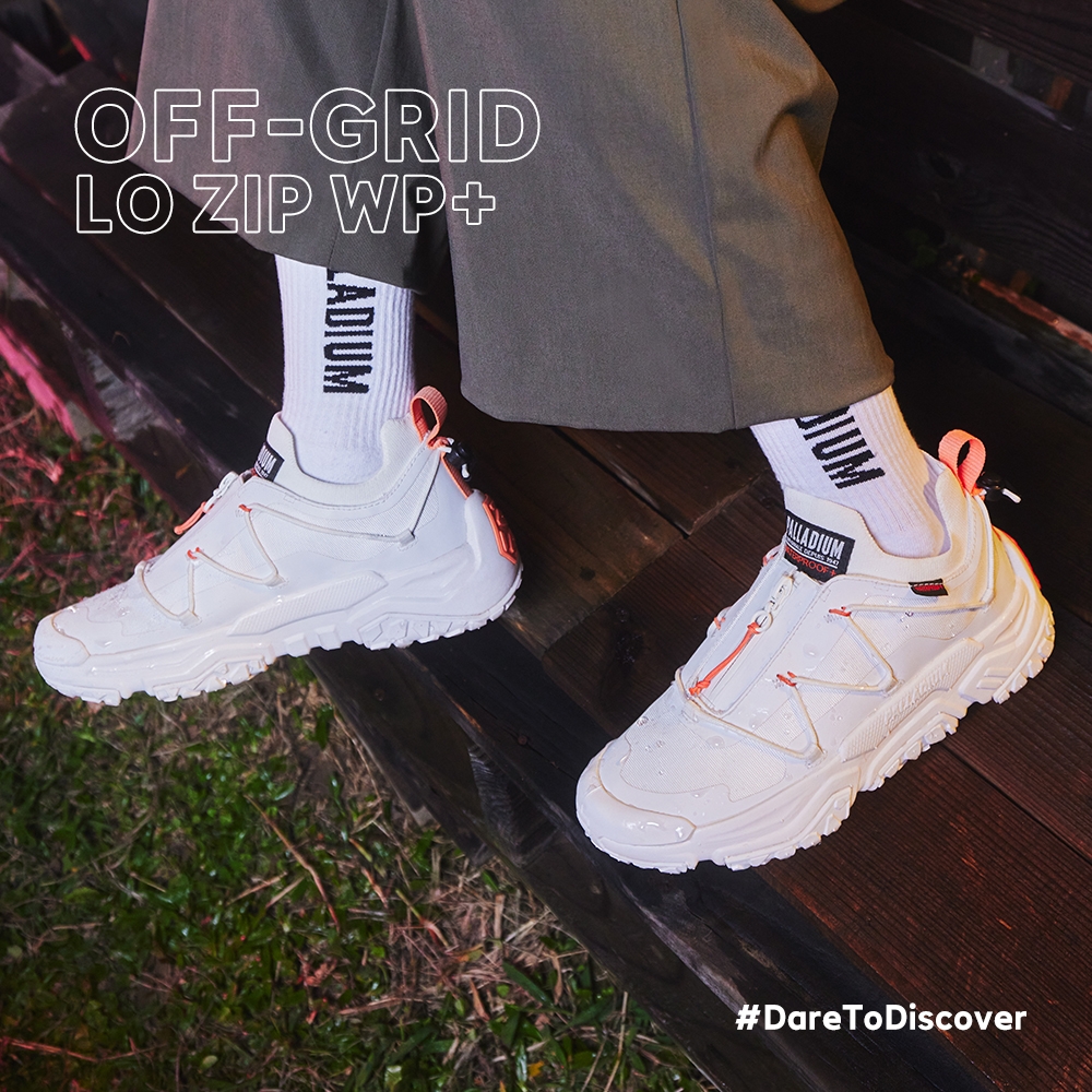 【PALLADIUM】OFF-GRID LO ZIP WP+橘標拉鍊低筒防水靴 中性款 白 79112 US 9.5 (27.5cm) | 誠品線上