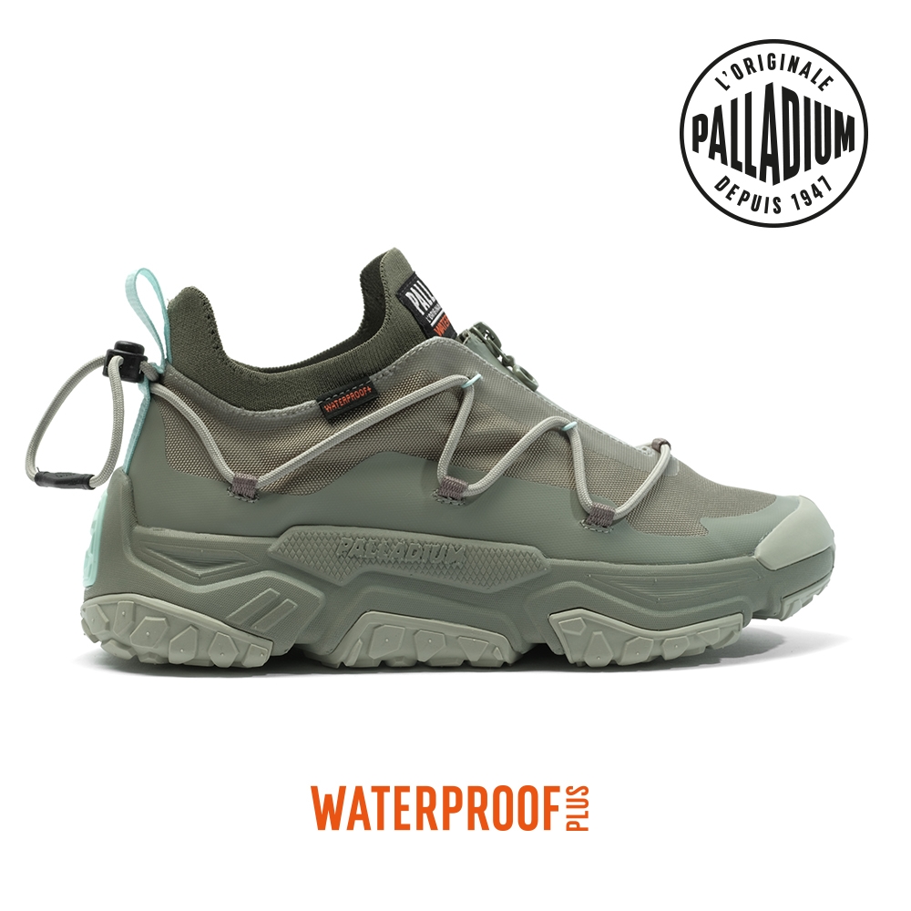 【PALLADIUM】OFF-GRID LO ZIP WP+橘標拉鍊低筒防水靴 中性款 灰綠 79112 US 6.5 (24.5cm) | 誠品線上