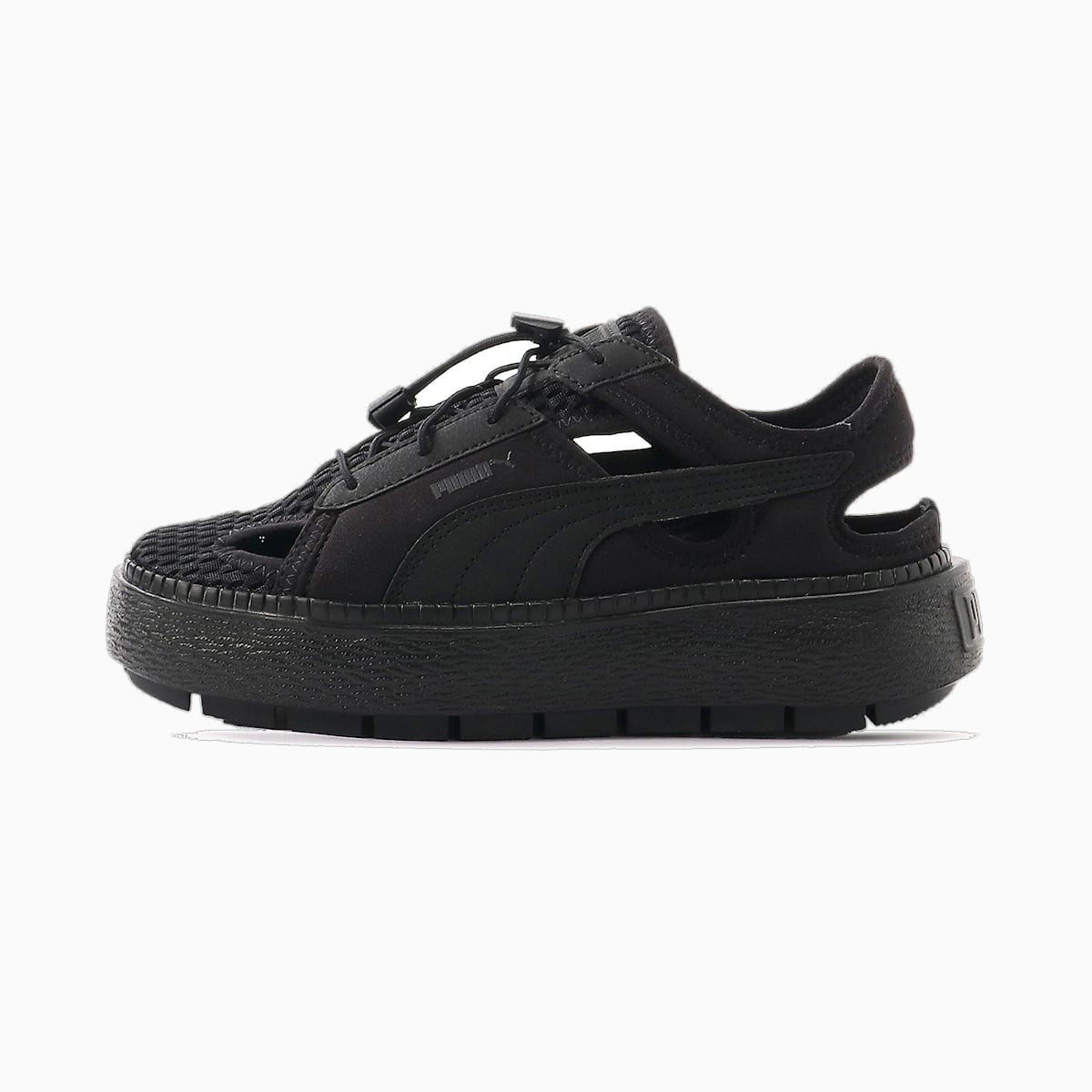 日本 Puma Platform Trace Lite mules 厚底 涼鞋 黑色 382872-01 25 cm | 誠品線上