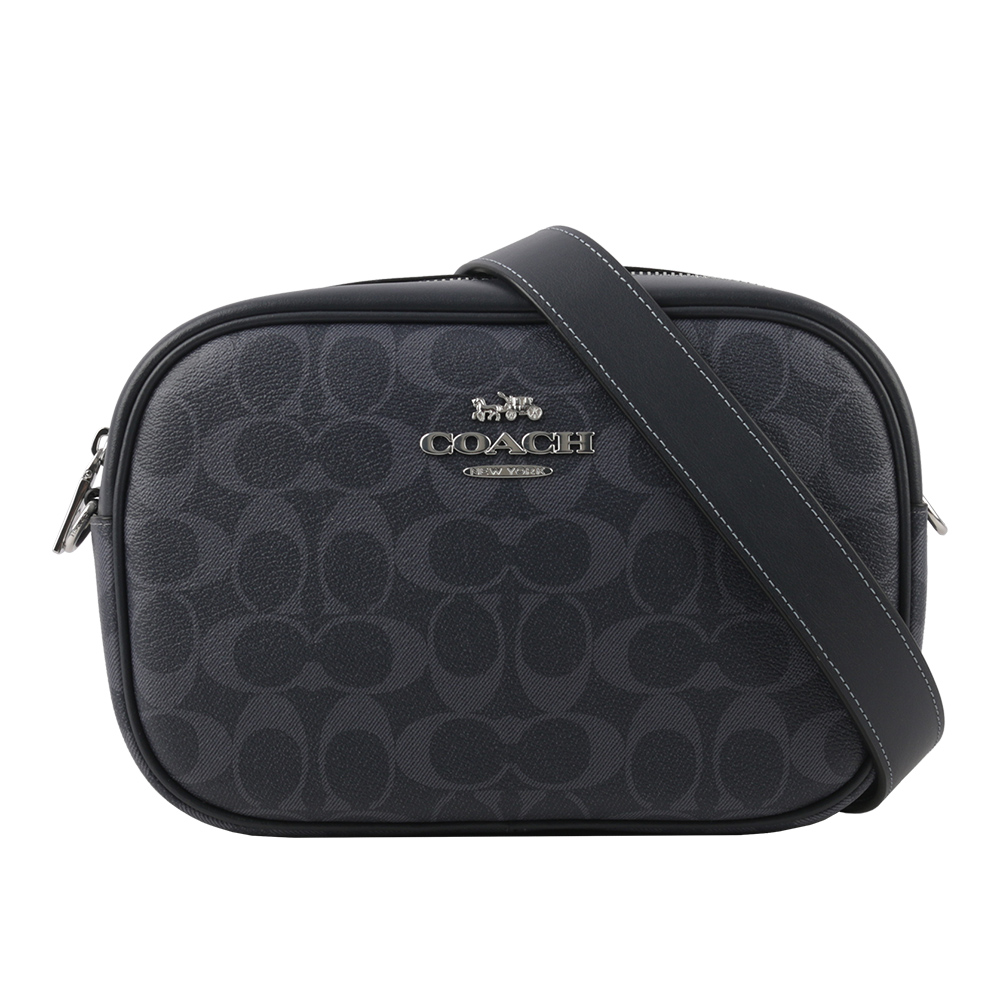 【COACH】Jamie 經典塗層帆布拼色相機包(單寧藍 午夜藍) 平行輸入 | 誠品線上