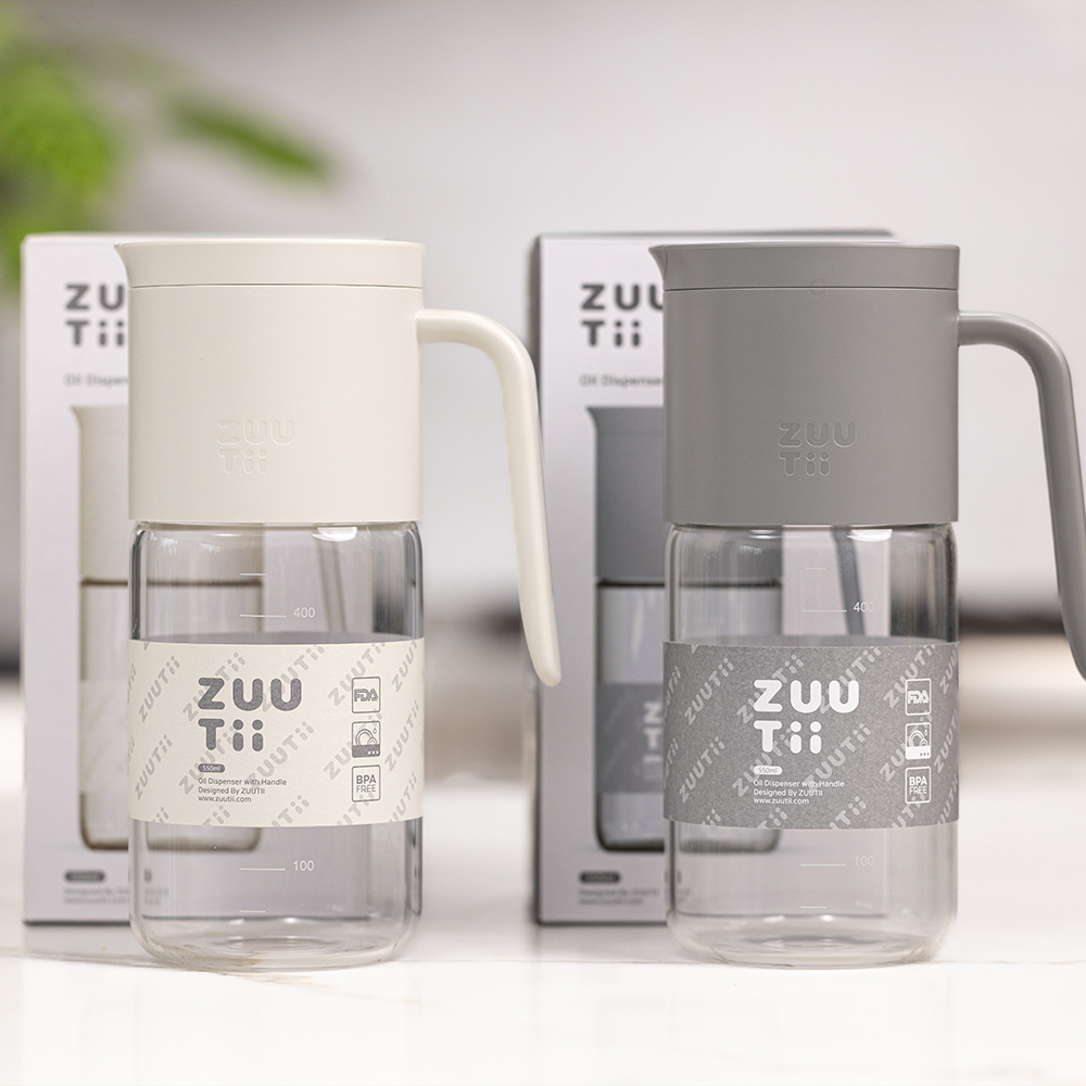 ZUUTii 自動開蓋油醋壺(兩入組) 芝麻灰+芝麻灰 | 誠品線上