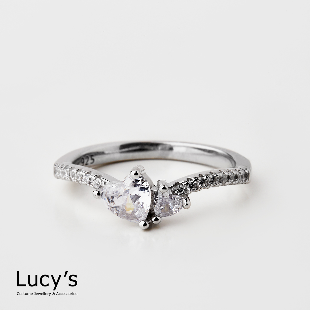 Lucy's 925純銀 璀璨心形鋯石 戒指 (三色) (116047 116049 116051) 銀 | 誠品線上