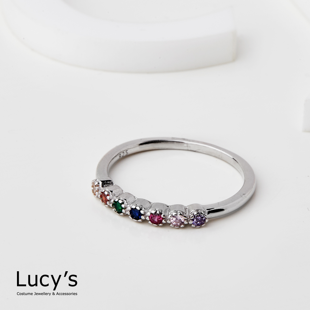 Lucy's 925純銀 七彩鋯石 戒指 (116319) | 誠品線上
