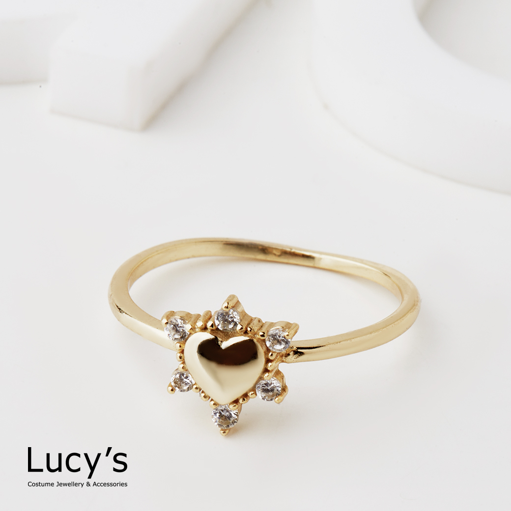 Lucy's 925純銀 炙熱的愛 戒指 (二色) (116343 116345 116346) 金 戒圍10 | 誠品線上