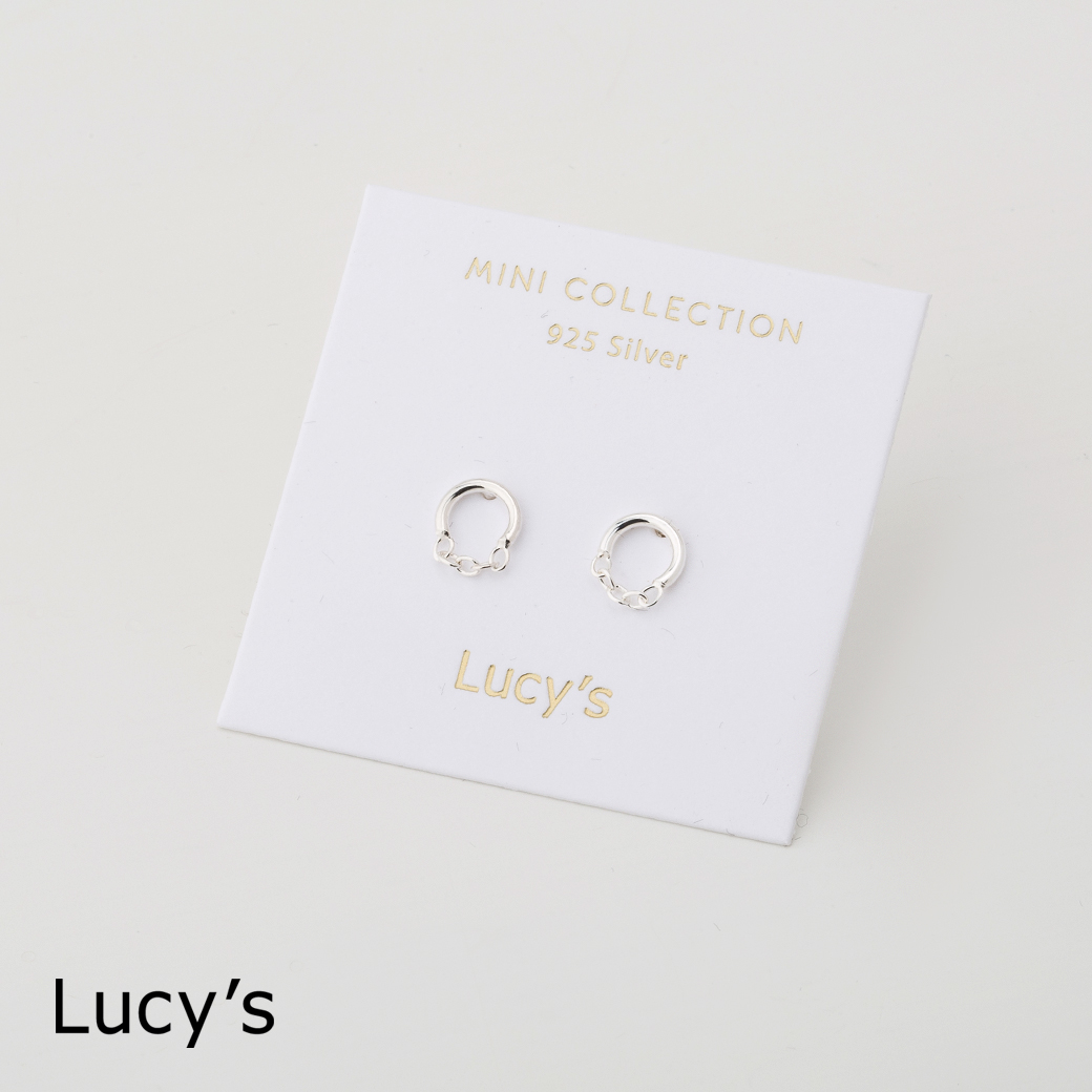 Lucy's 925純銀〔輕銀系列〕環鍊 耳環 (110435) | 誠品線上