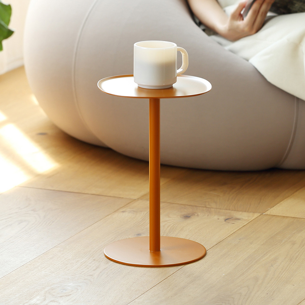 日本ideaco 圓角邊桌(高35cm) 橘 | 誠品線上