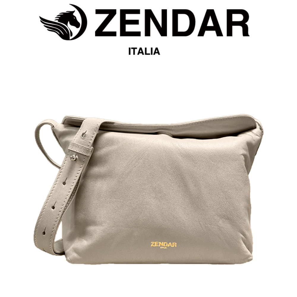 ZENDAR 限量1折 頂級小羊皮柔軟磁吸斜背包 多麗絲系列 全新專櫃展示品 (燕麥米灰) | 誠品線上