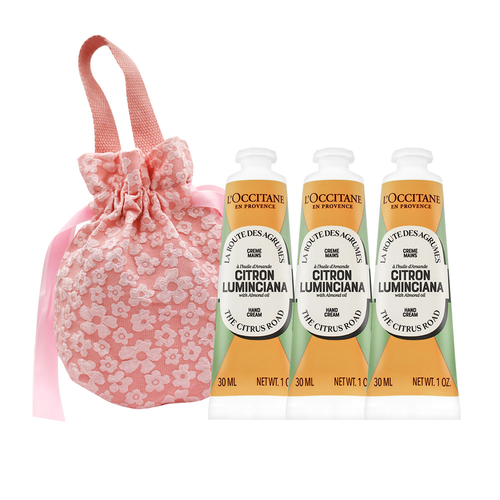 L'OCCITANE 歐舒丹 經典護手霜(30mlX3)禮袋組-新春祝福禮-公司貨 奇幻之旅夏娜杏仁X3 | 誠品線上