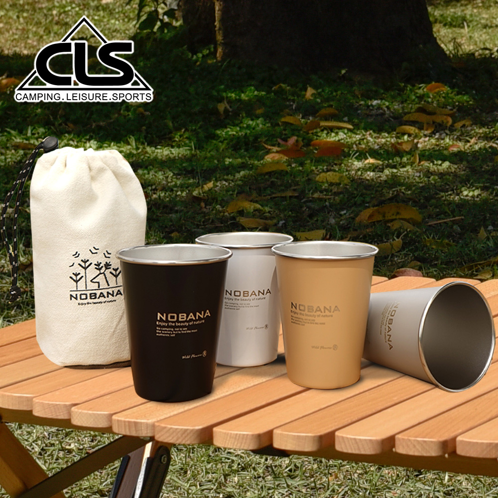【韓國CLS】NOBANA 攜帶式304不鏽鋼杯四入組 啤酒杯 環保杯 | 誠品線上