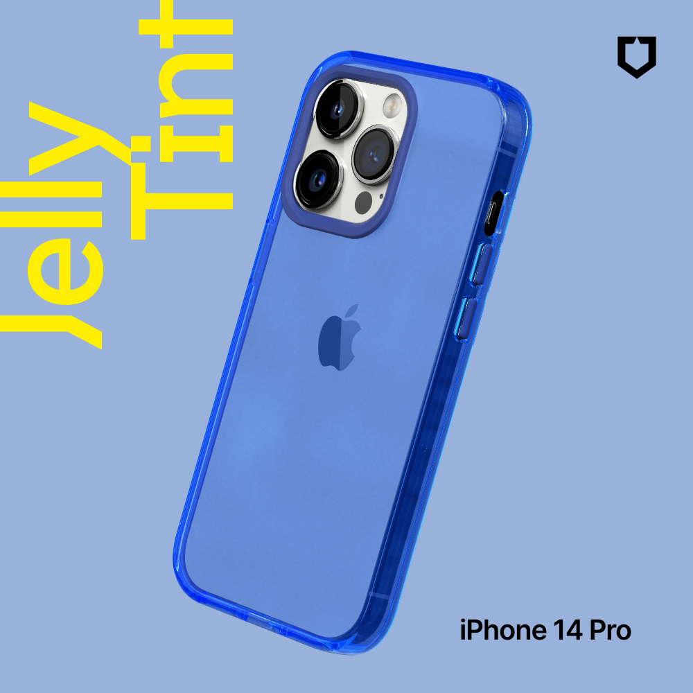 【RHINOSHIELD 犀牛盾】iPhone 13 14 Plus 14 Pro 14 Pro Max JellyTint 透明防摔手機殼(抗黃終生保固) 激光藍 14 Pro(6.1吋 ...
