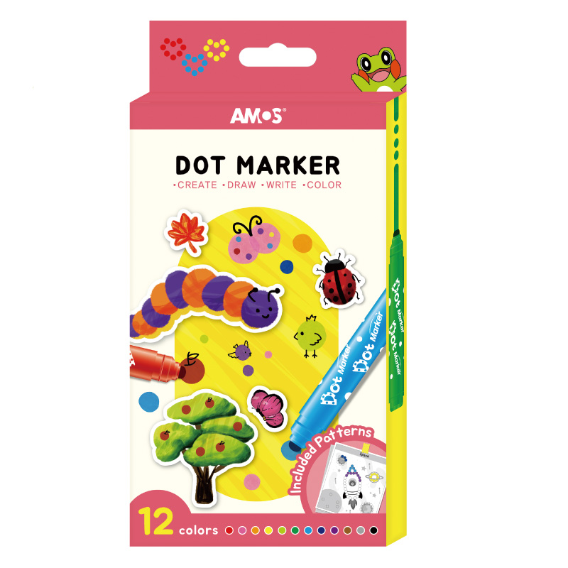 AMOS 12色可水洗圓頭彩色筆 | 誠品線上