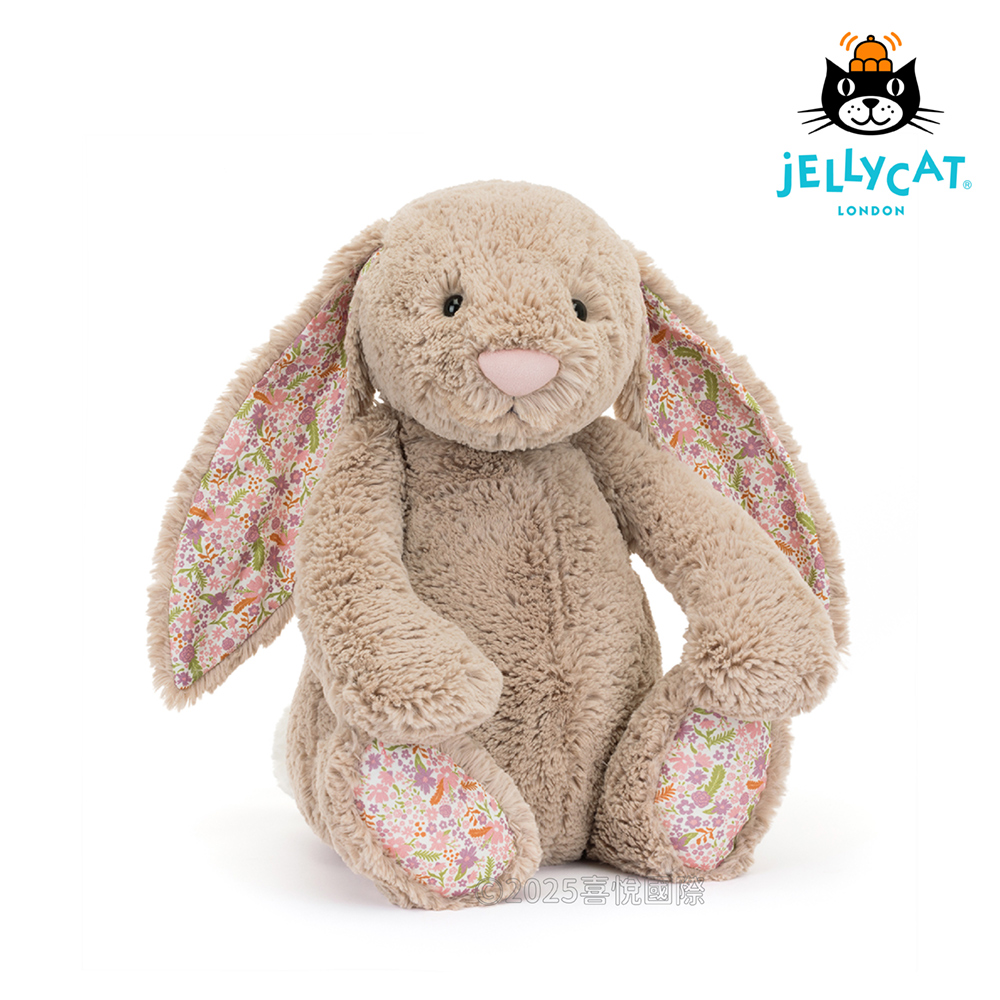 Jellycat碎花拿鐵灰兔 Petal 51cm | 誠品線上