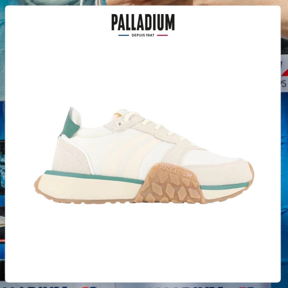 【PALLADIUM】TROOP RUNNER FLAME 復古拚色軍種潮鞋 白綠 74487 US6.5 (24.5cm) | 誠品線上