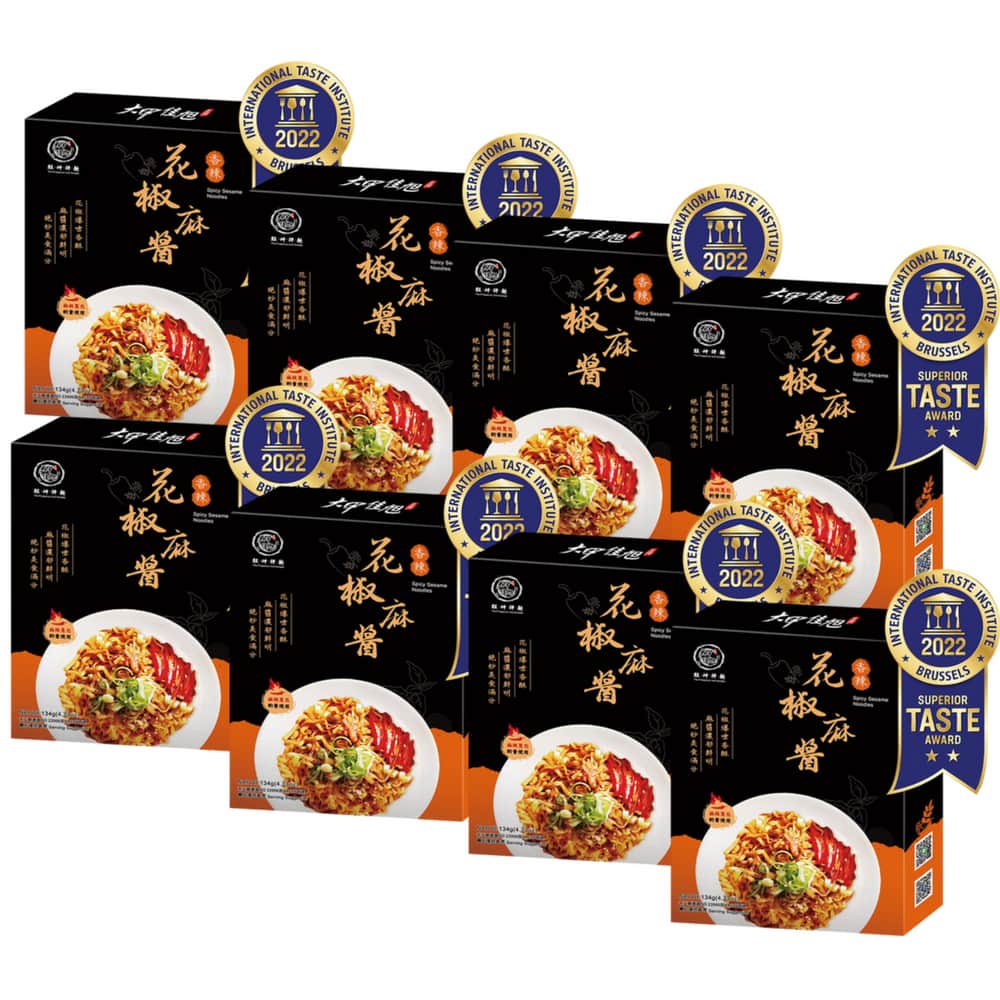大甲佳旭 花椒麻醬麵 - 五辛素 (129g*8盒) | 誠品線上