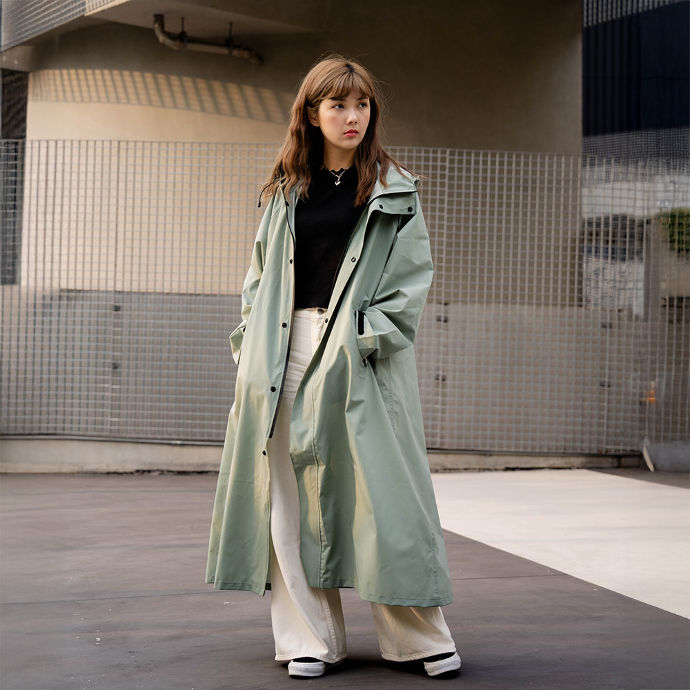 MECOVER Pro｜輕防水風衣外套 (俐落剪裁 快速穿脫)-灰石綠XL 2XL | 誠品線上