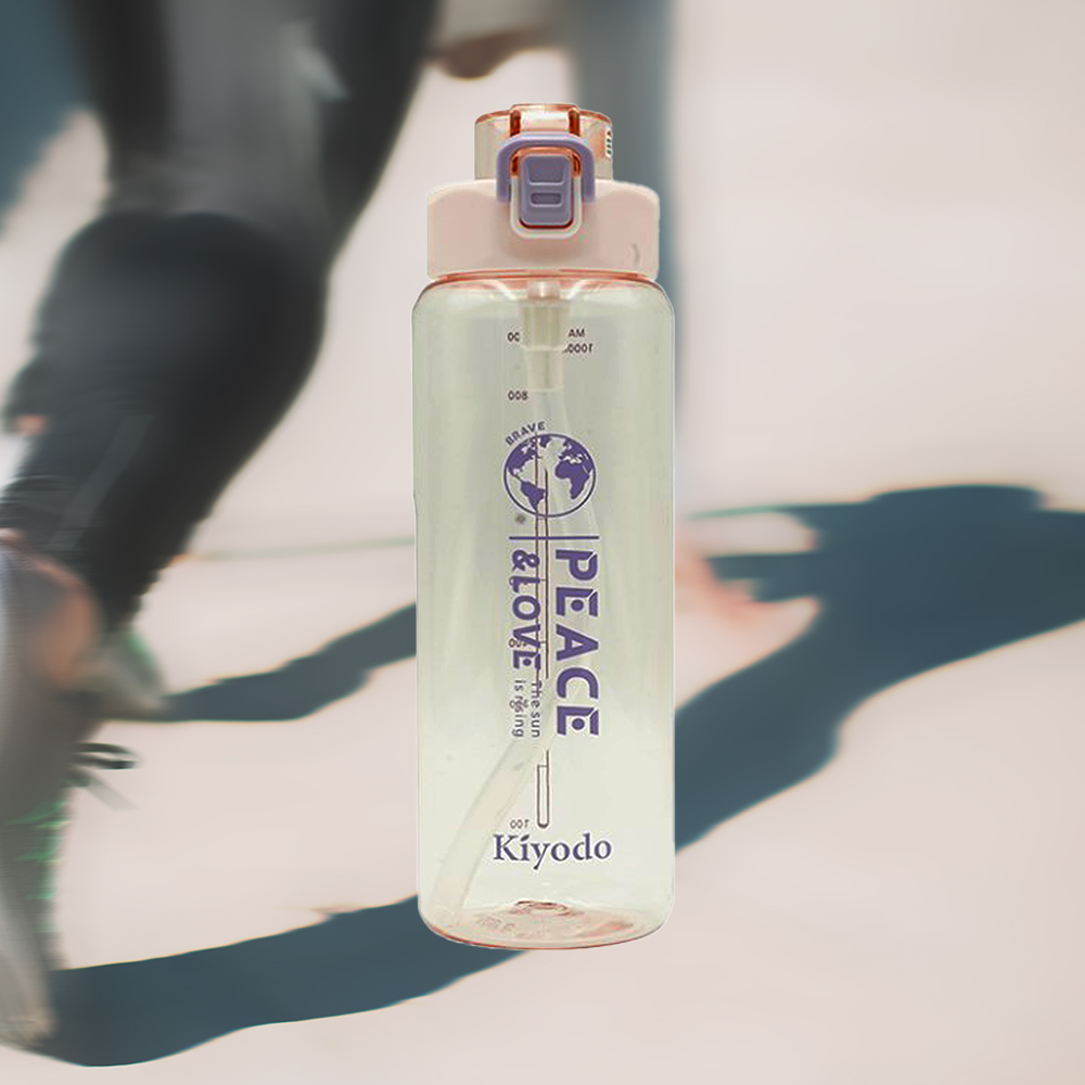 Kiyodo彈跳吸管水壺-1L-2支 (附吸管) 粉紅色 | 誠品線上