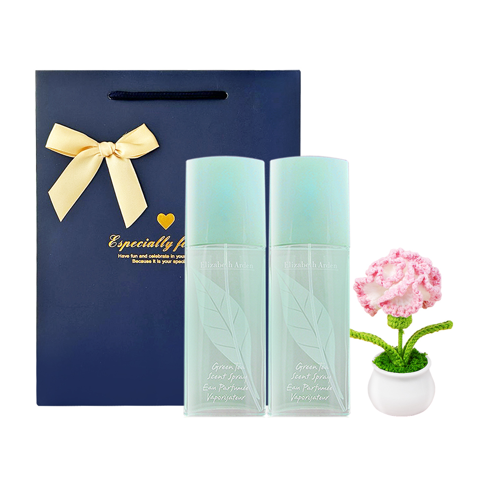 ARDEN 雅頓 綠茶香水(100ml)X2-附提袋+手作針織玫瑰-情人節獻禮-平行輸入 綠茶淡香水 | 誠品線上