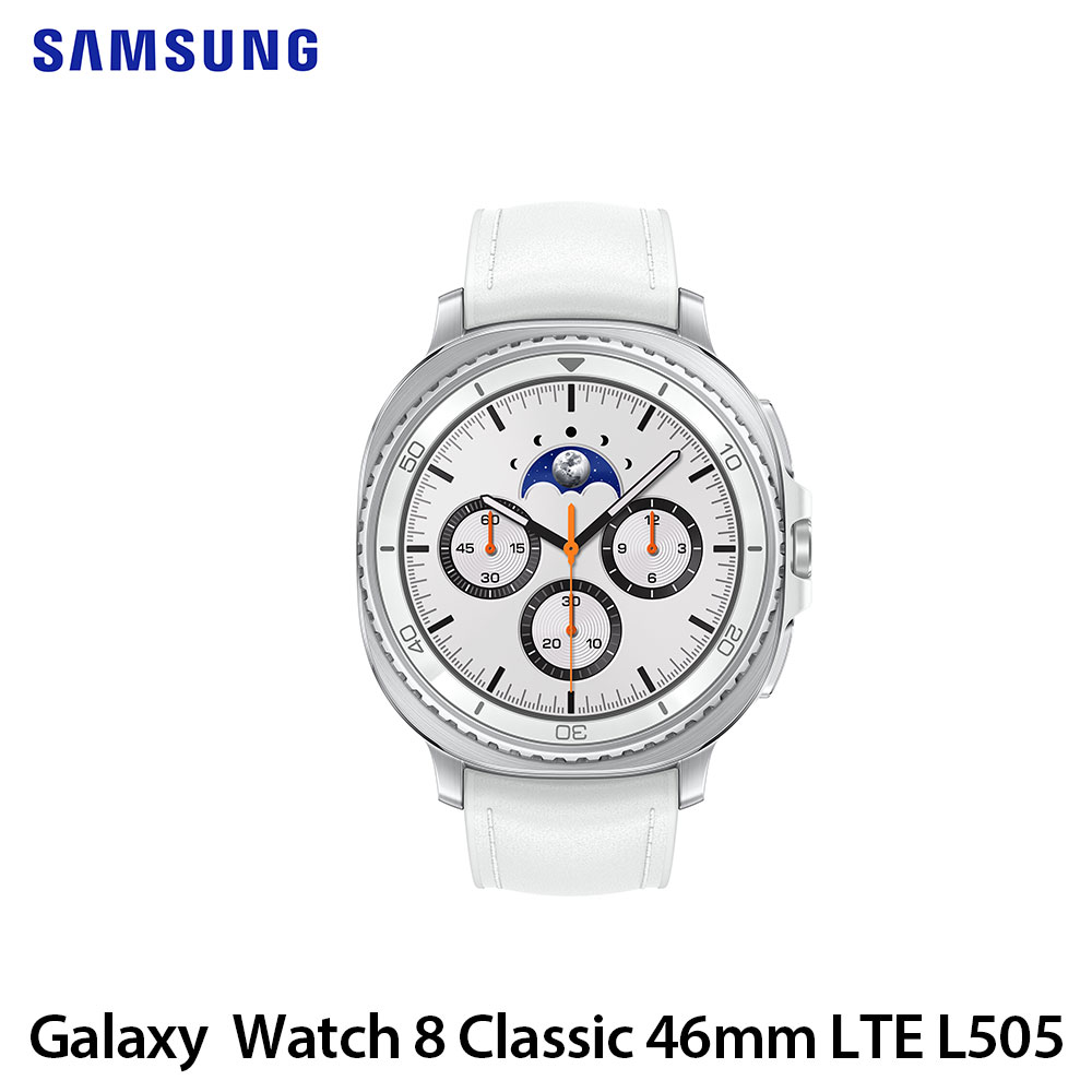 SAMSUNG 三星 Galaxy Watch 8 Classic 46mm LTE版 智慧手錶 L505 雲朵白 | 誠品線上