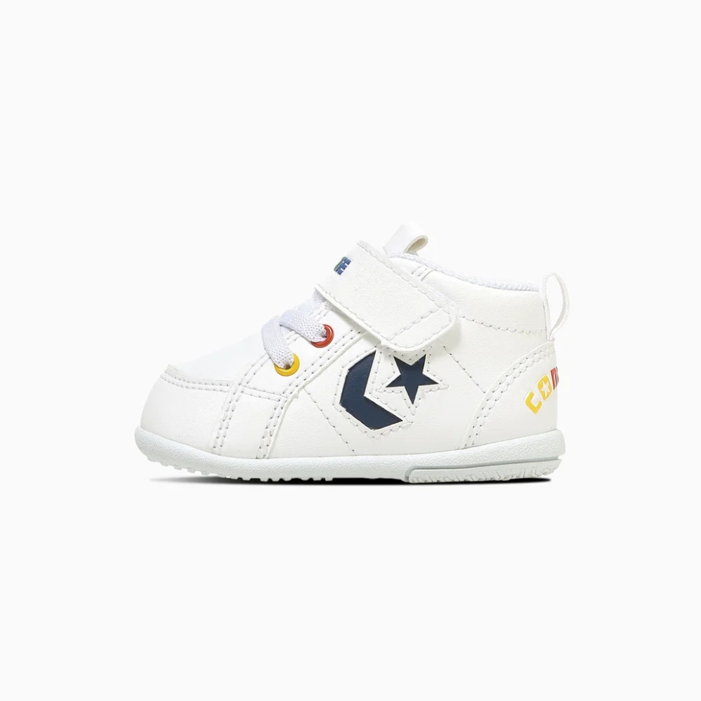 日本限定 Converse MINI INCHSTAR 童鞋 小童11.5-15 中筒魔鬼氈學步鞋 白 彩色 預購 14.5 cm | 誠品線上