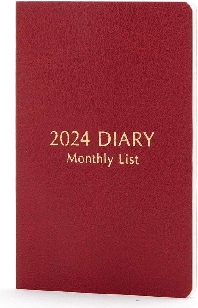 2024 Raymay卡片尺寸月橫格+方眼格本 紅 | 誠品線上