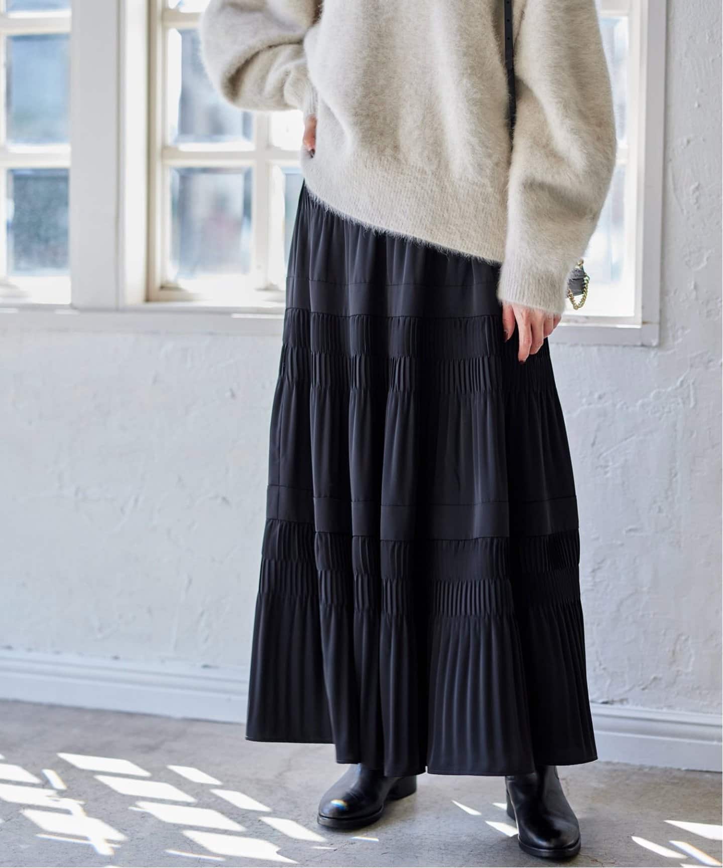 JS Mini Pleated Tiered SK(9) 裙子 黑色(001) 038 | 誠品線上