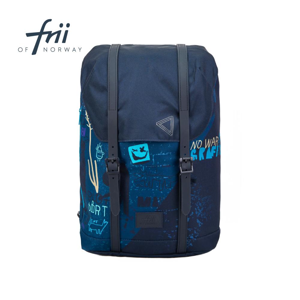 frii Retro 30L輕量護脊書包 塗鴉藍 | 誠品線上