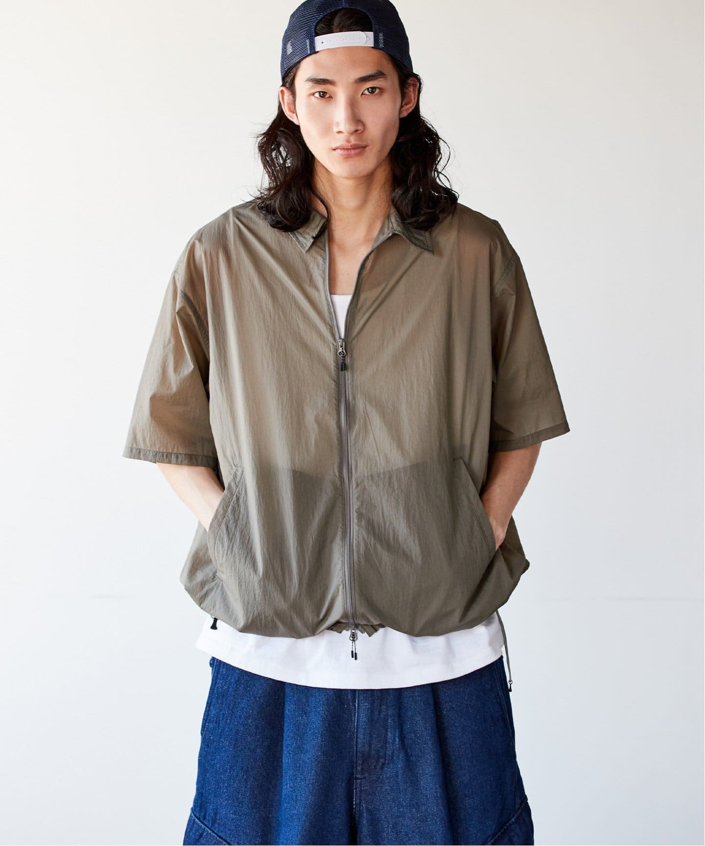 JS SHEER RIP ZIP SH 短襯衫 灰色(007) L | 誠品線上