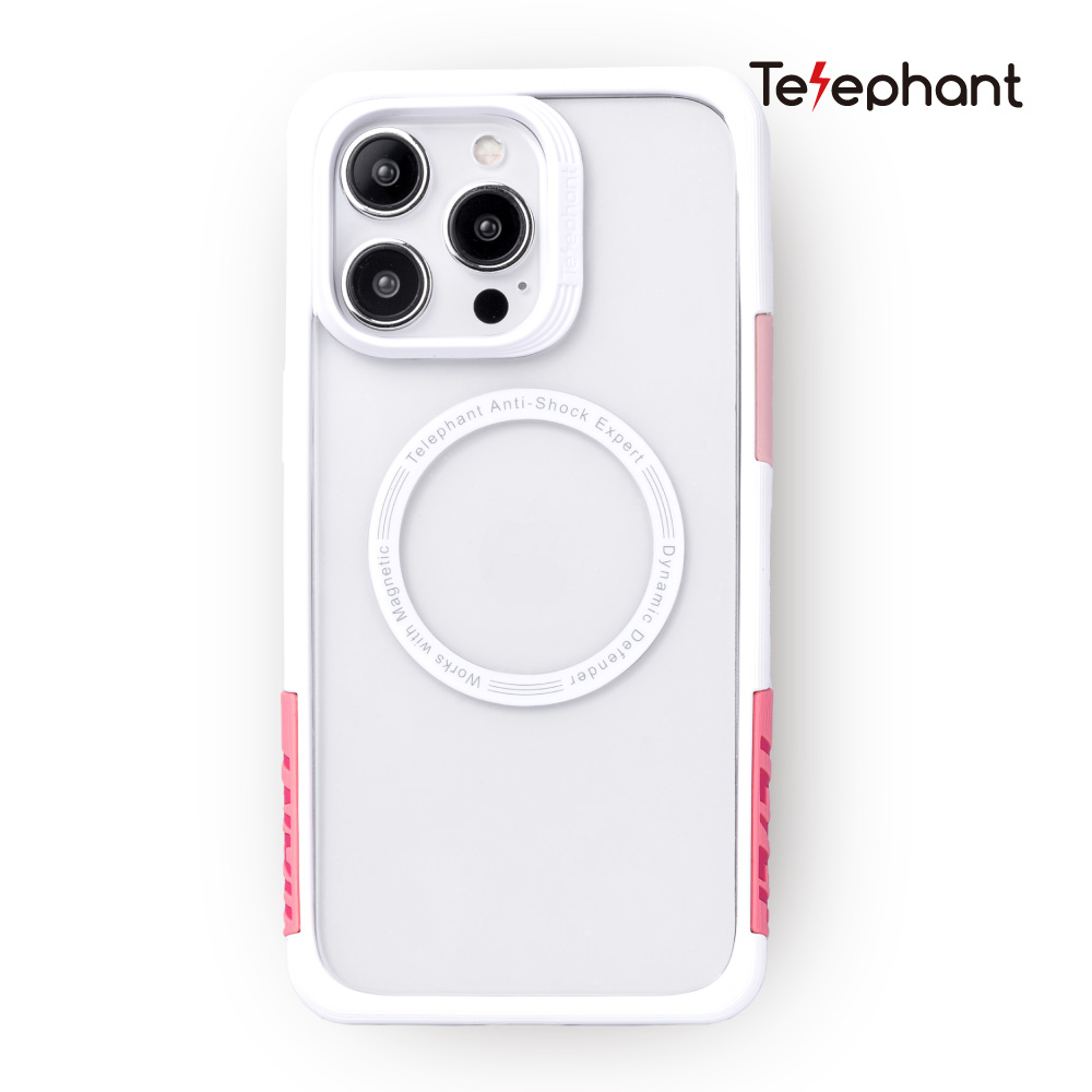 Telephant太樂芬 iPhone15 Pro Max EPI 水波紋抗污防摔手機殼-白玫瑰 | 誠品線上