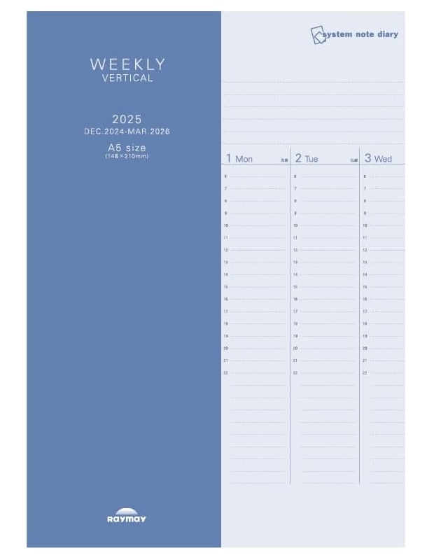 2025 Raymay A5一週期直式計劃管理內頁本 | 誠品線上