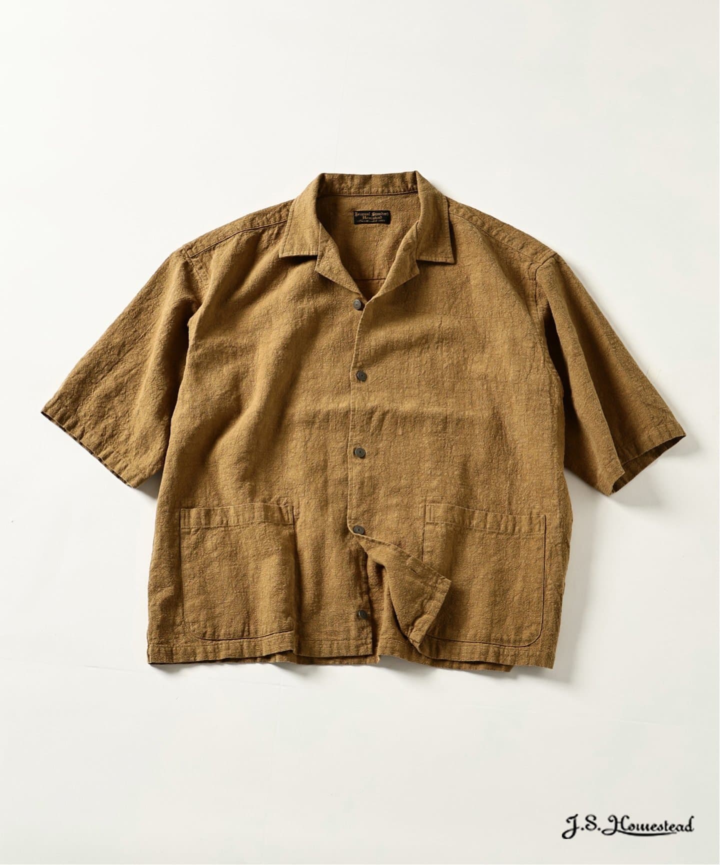 JS embossing Relax open S S 短襯衫 黃棕色(025) M | 誠品線上