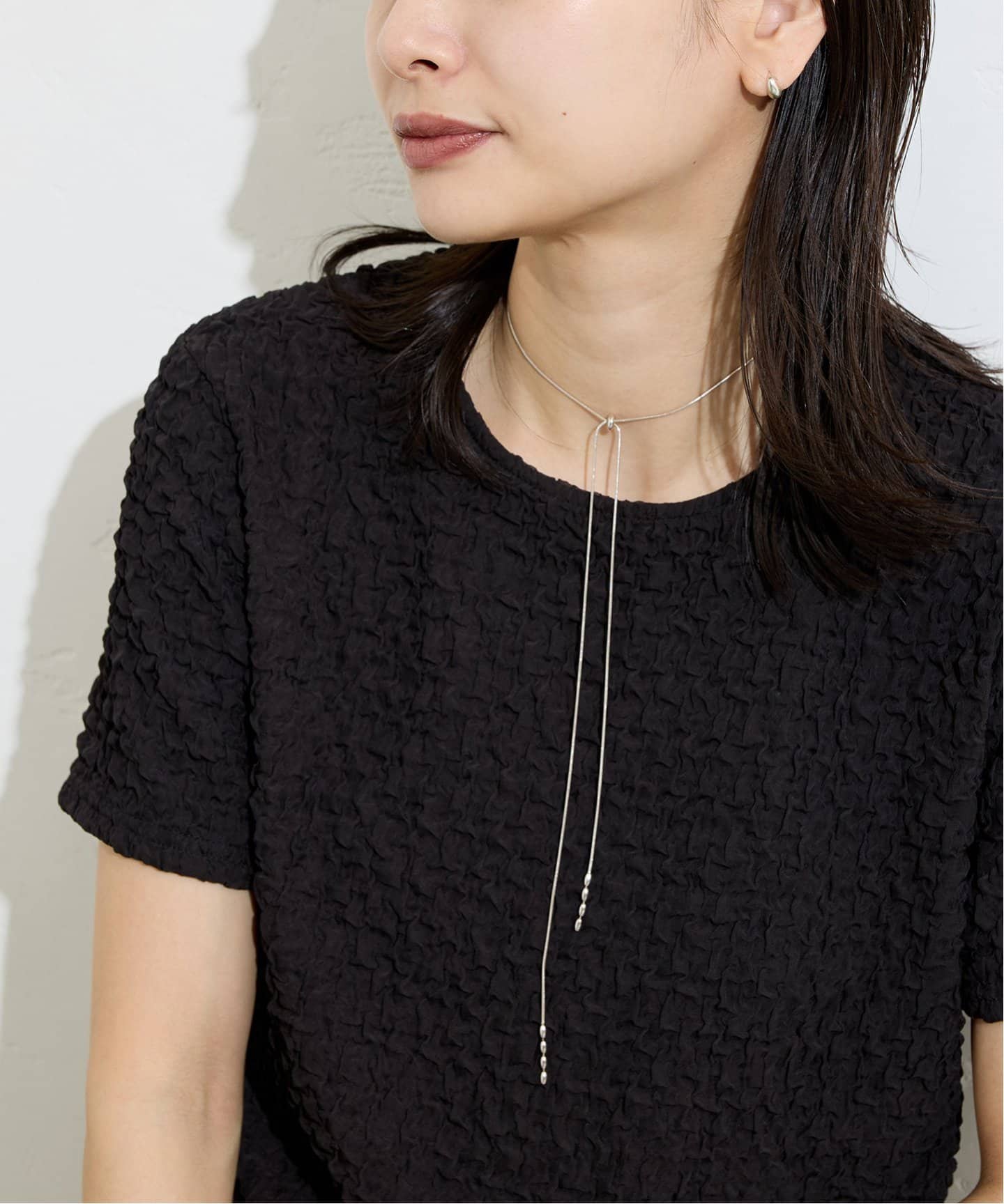 JS Shirring Fit TEE 上衣 黑色(001) FREE | 誠品線上
