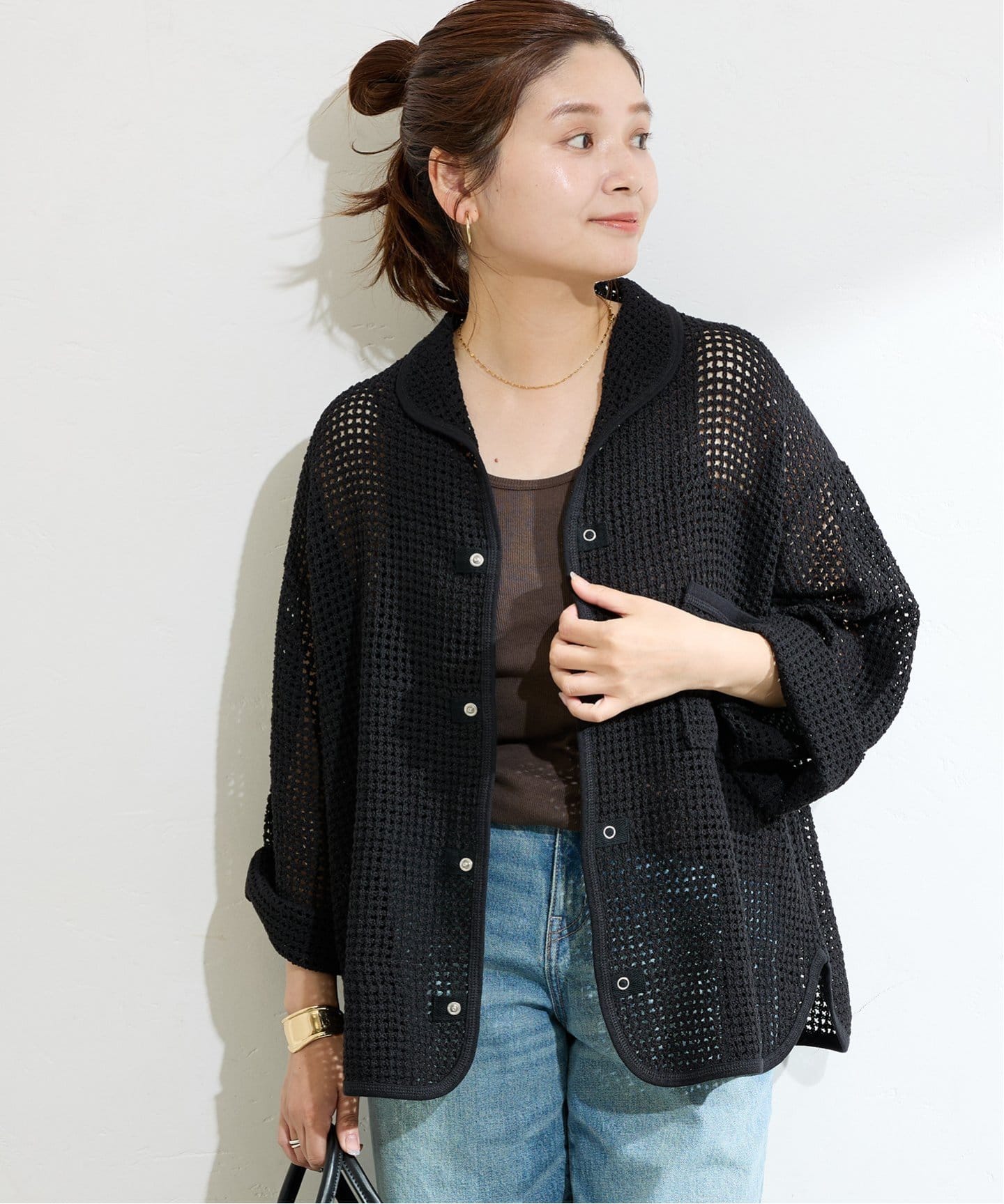 JS Army Twill Cotton Mesh Shirt 針織衫 黑色(001) FREE | 誠品線上