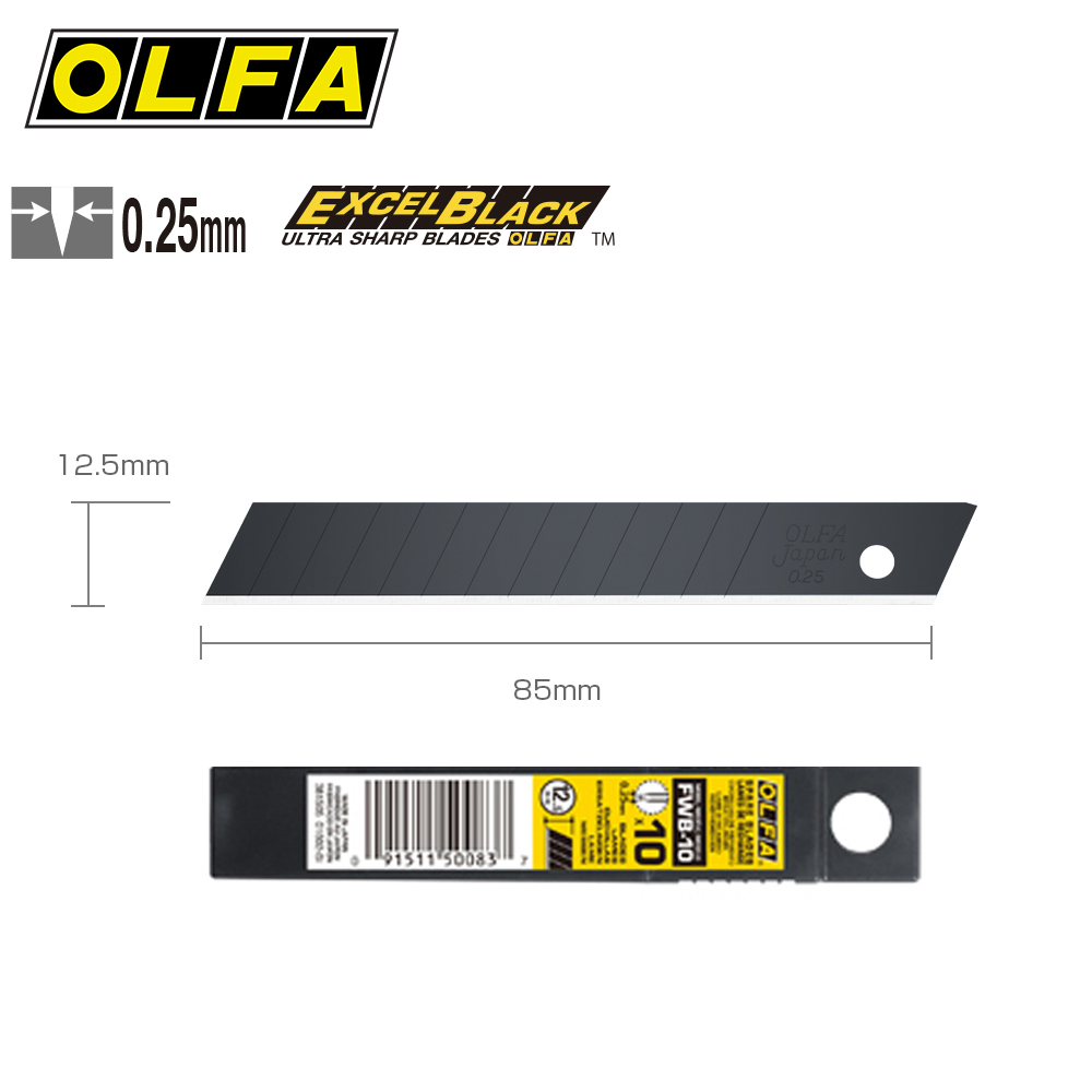 OLFA FWB-10中型超銳黑刀片 10入 | 誠品線上