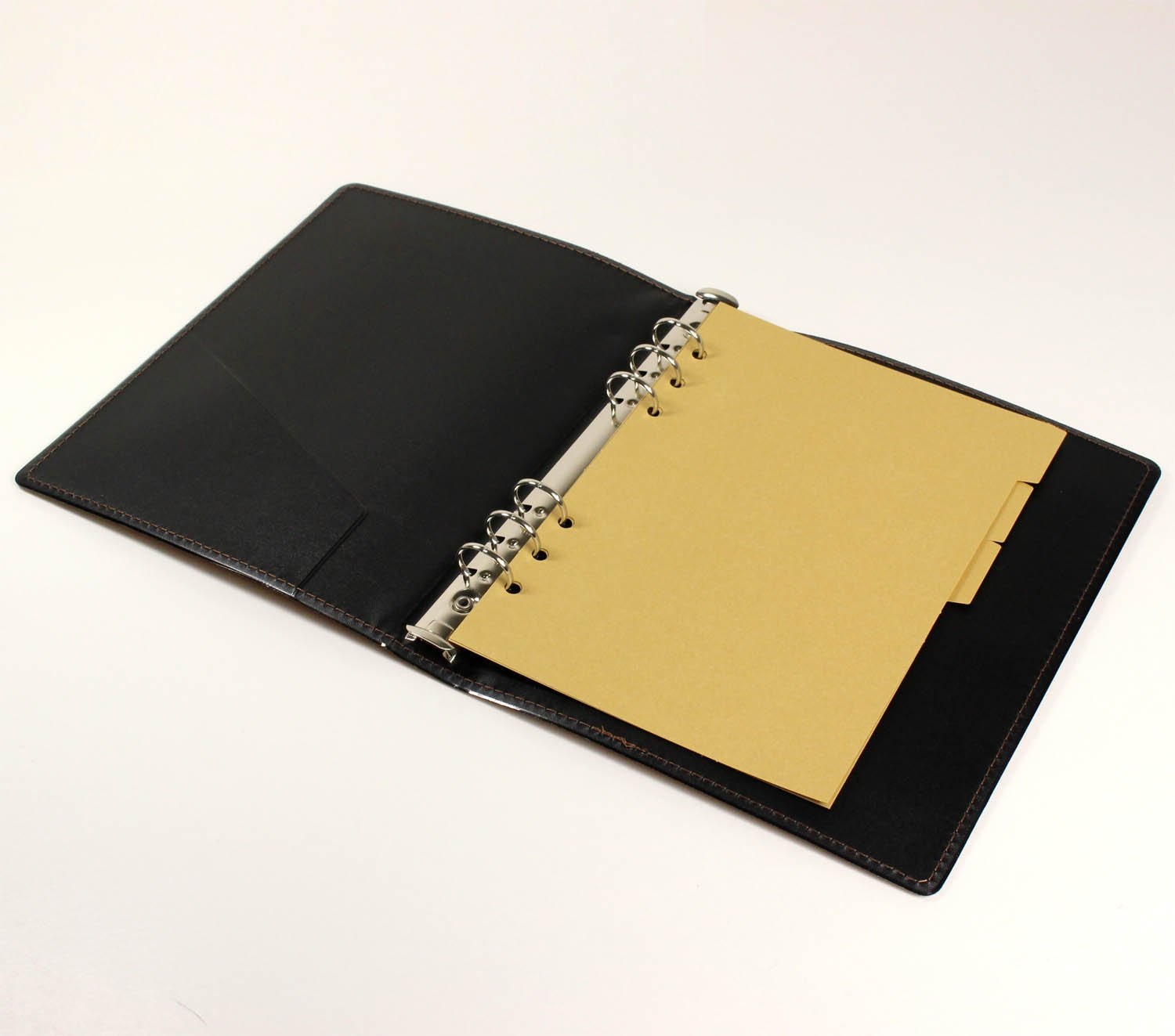 Raymay A5 6孔內頁收納夾附分類頁 黑 | 誠品線上