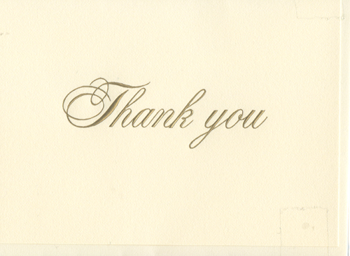 CRANE Classic Thank You Note Gold | 誠品線上