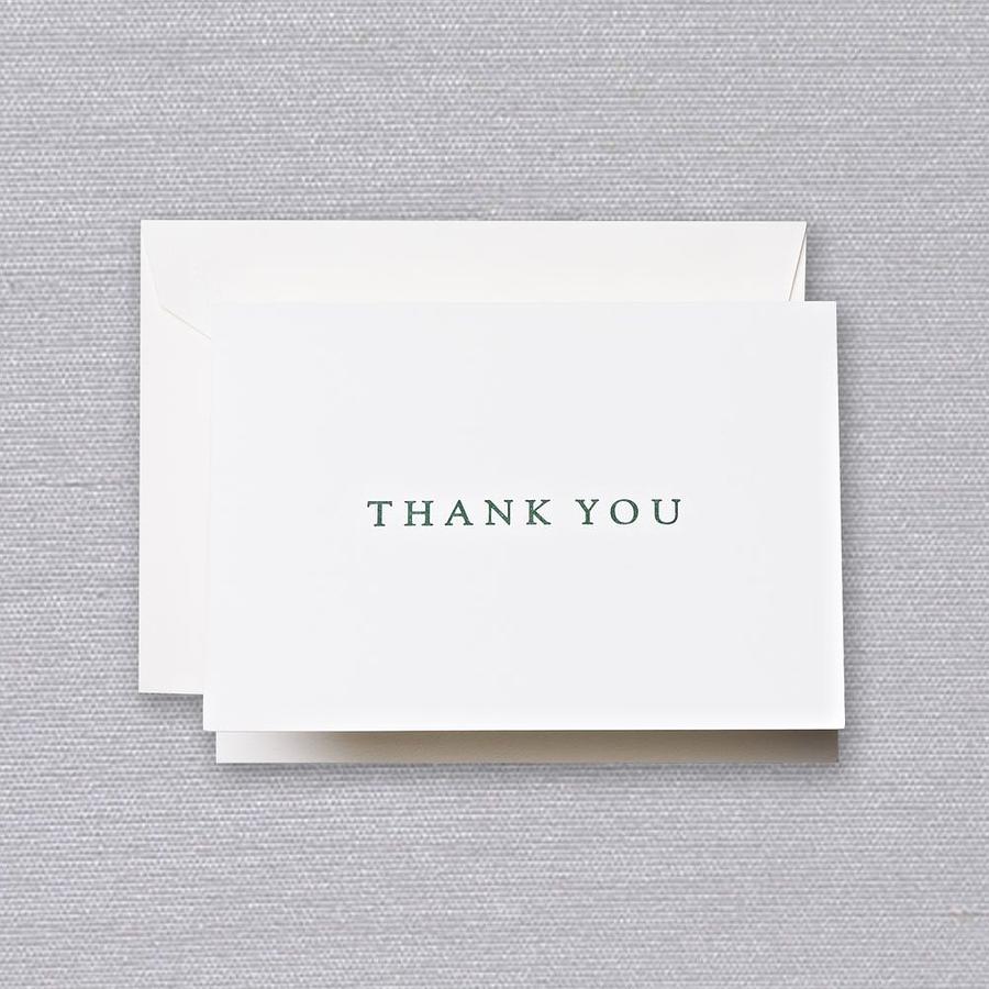 CRANE Classic Thank You Notes Letterpress 10 Cards | 誠品線上