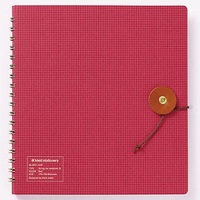 kleid stationery String-tie Notebook 02 Grid 2mm Red | 誠品線上