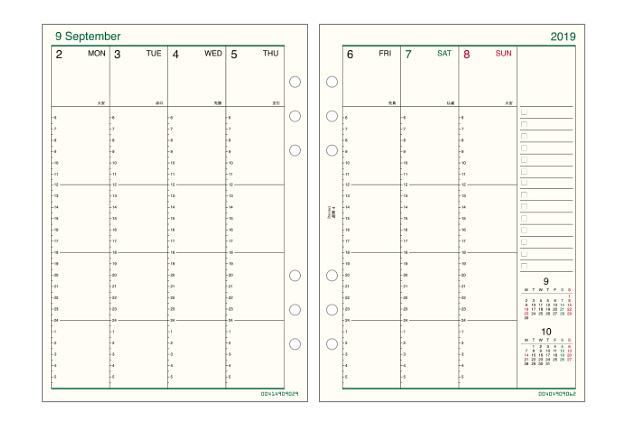 2019 Raymay A5一週期時間方格內頁 | 誠品線上