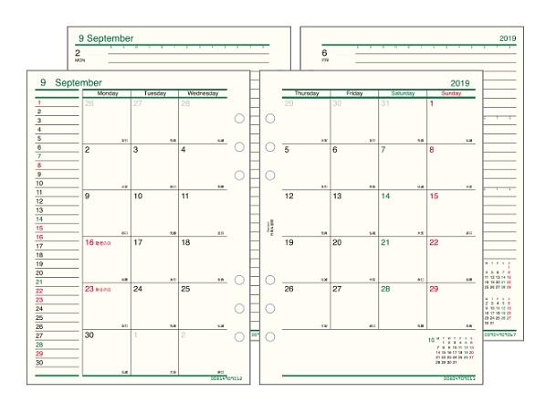 2019 Raymay A5月方格+週期橫格內頁 | 誠品線上