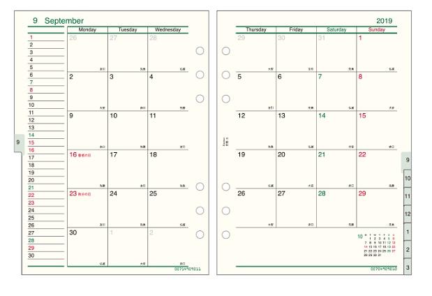 2019 Raymay A5月週期方格索引內頁 | 誠品線上